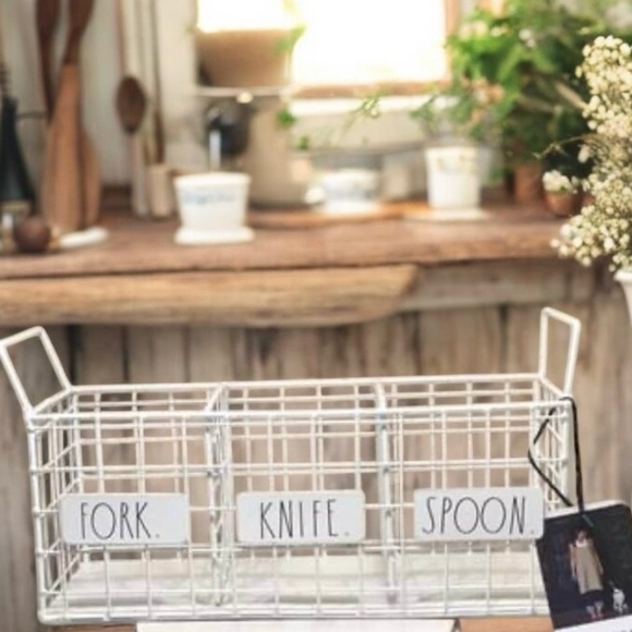 Rae Dunn | Kitchen | New Rae Dunn White Wire Fork Knife Spoon Utensil ...